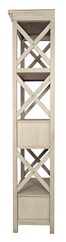 Signature Design by Ashley Bolanburg Cottage Chic Display Cabinet or Bookcase, Antique White