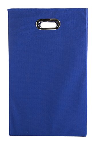 Modern Littles Folding Laundry Basket with Handles – High-Strength Polymer Construction – Folds for Easy Storage and Transportation – 13.75 Inches x 13.75 Inches x 22.75 Inches – Blue