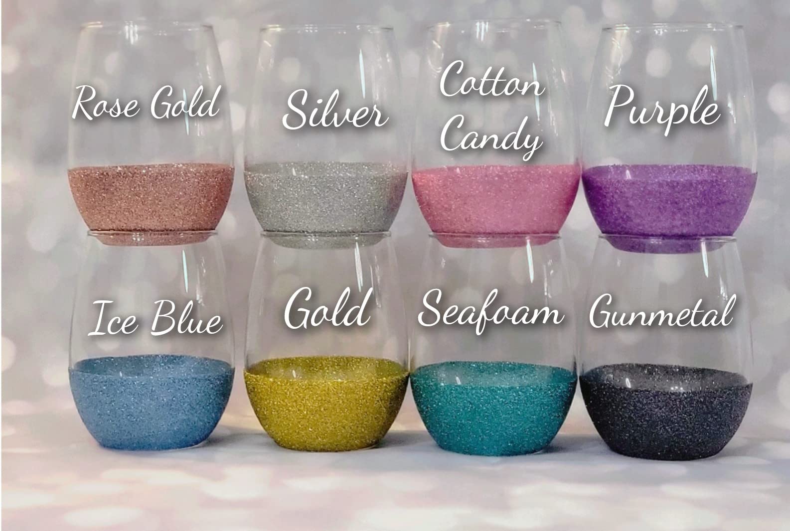 Birthday Glitter Shot Glass, Age, Name (Shot, Cotton Candy)