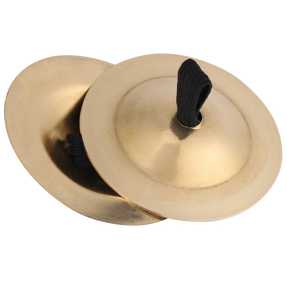 Belly Dance Finger Cymbal, Brass Zills Musical Instrument Dancing Accessory One Pair for Single Hand Only (One pair)