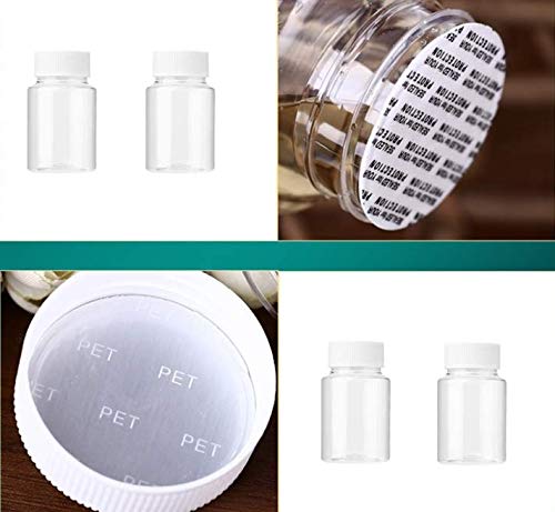 Duehut HLLMX 8 PCS Plastic Clear Empty Bottle Pill Bottle Container Chemical Reagent Bottle Liquid Bottle Solid Powder Bottle 20ML