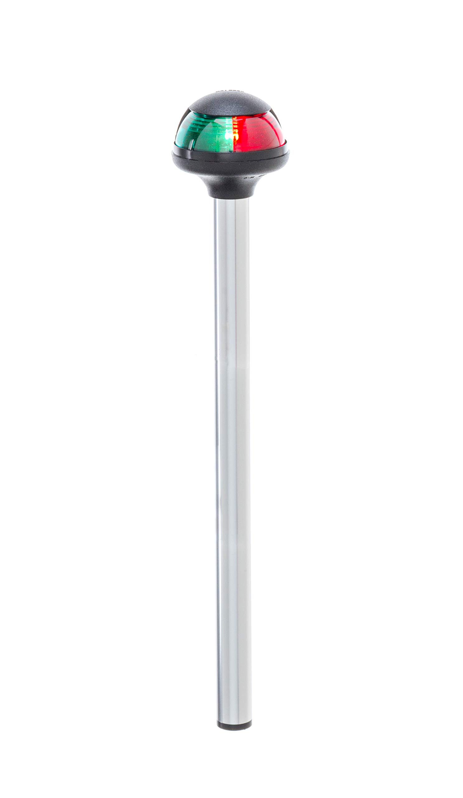 attwood 5092-10-7 Pulsar Bi-Color 10-Inch Marine Boat Pole Light with 2-Pin Mounting Base,Silver, One size