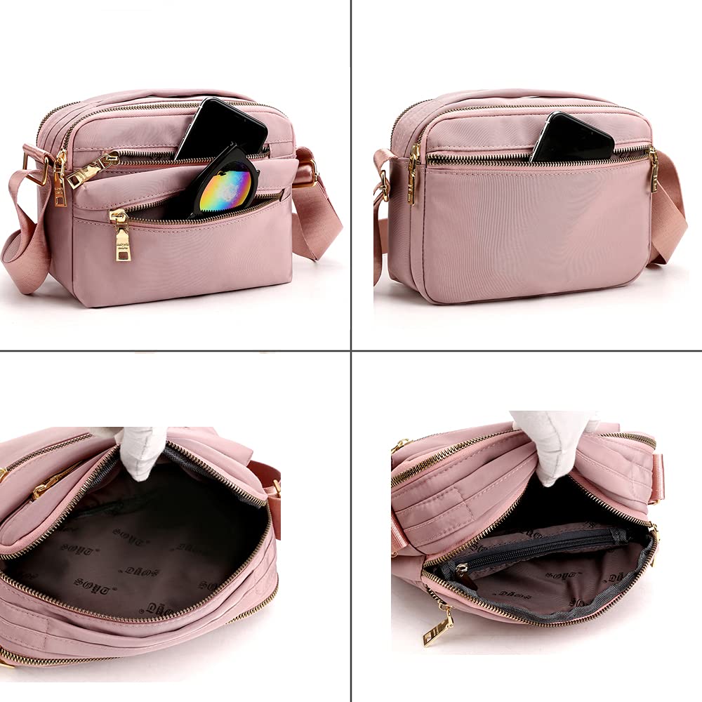 JIANLINST Small Crossbody Purses for Women Multi Pocket Casual Crossbody Bag Cellphone Wallet Purse Shoulder Bag Dark blue