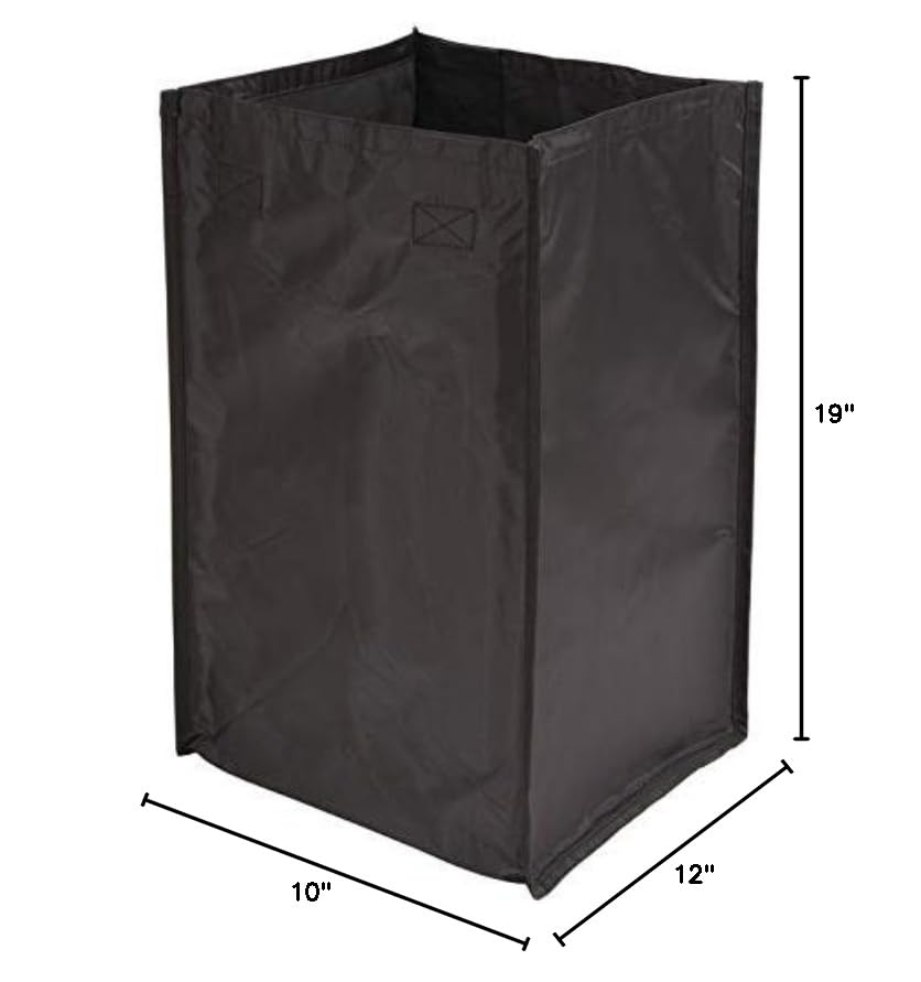 TAG Hardware Hamper Replacement Black Nylon Bags (Small Bag: 10-1/2″ W x 12-1/16″ D x 19-1/16″ H)