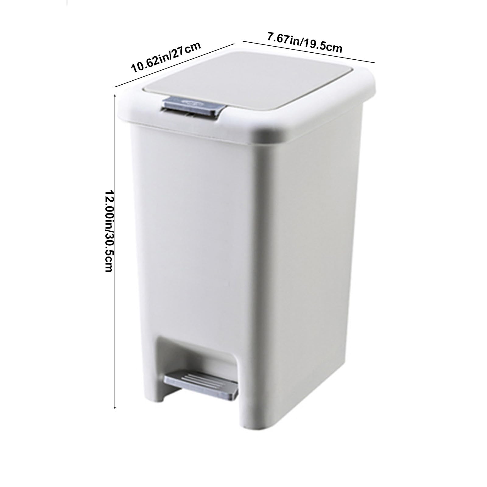 CENGNIAN Step-On Trash Can for Home and Kitchen, with Lid Lock and Slow Close, Step Trash Can, Step On Trash Can Kitchen, Bathroom Trash Can with Lid, Garbage Can, 4.24Gallon