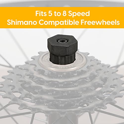 BIKEHAND Bike Bicycle Compatible with Shimano Freewheel and Cassette Install Removal Tool Fits 12-Spline 22.6mm Tool Fittings - NOT Compatible with Sram XD Drive System