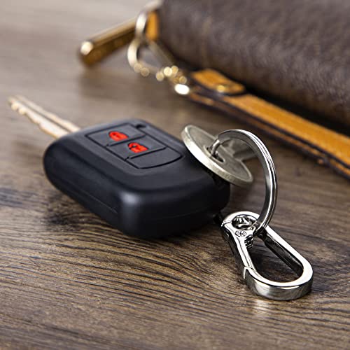 Keychain Clip Carabiner - Zinc Keychain with Key Carabiner to Keep Your Keys Right Where You Need Them - Multipurpose Secure Keyring