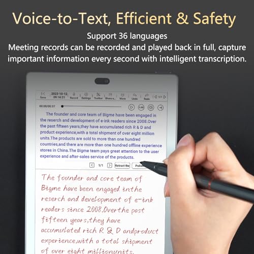 Bigme S6 Color + Ereader 7.8'' E-Ink Screen ePaper Tablet 6G 128GB eBook Reader Support Google Play Notetaking Tablet with Stylus and Cover