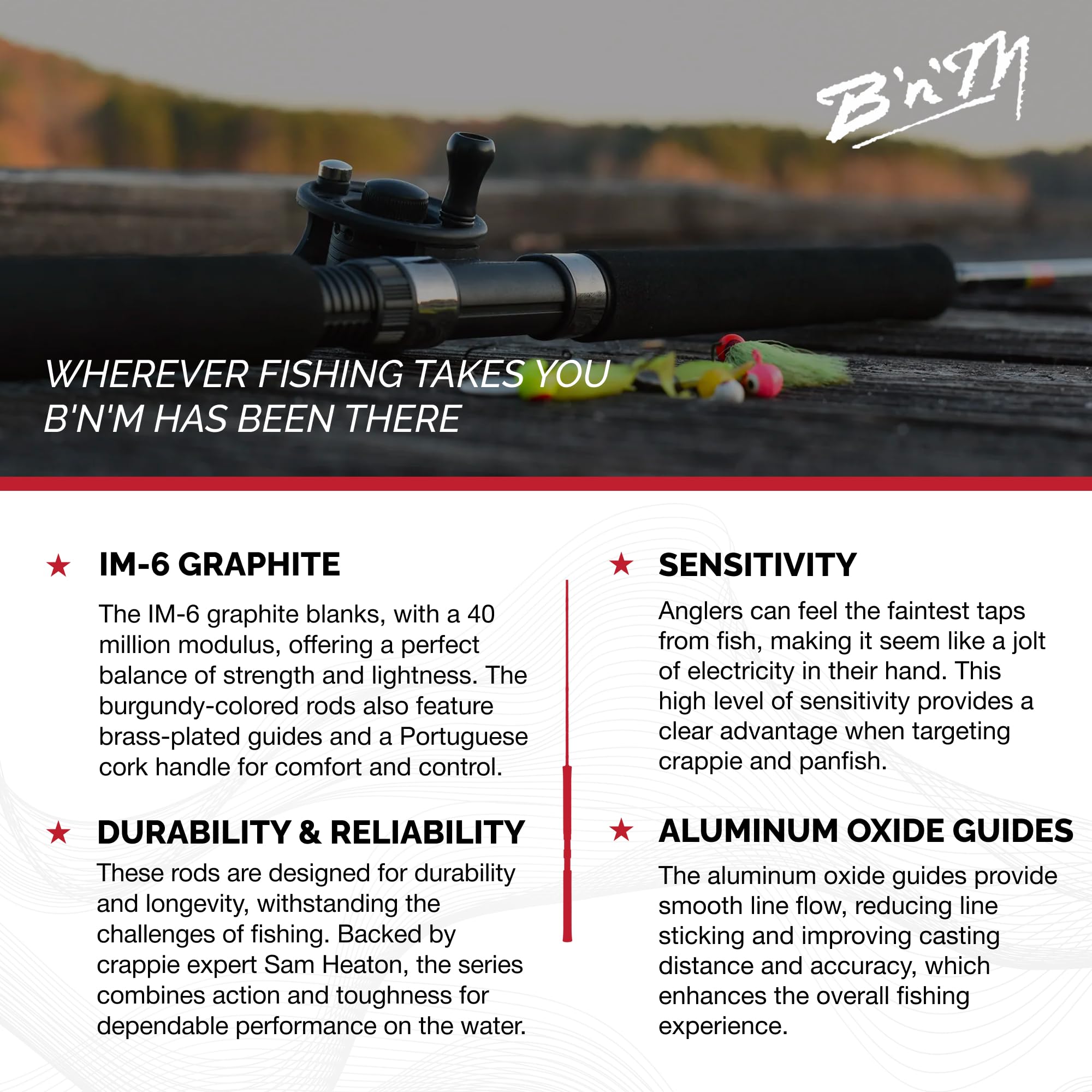 B'n'M Poles - Sam Heaton Super Sensitive Jig Pole, 9 Foot (2 Sections)