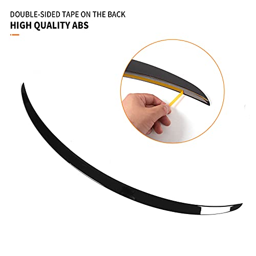 Bomely Spoiler Wing Compatible with 2017-2023 Tesla Model 3 Spoiler Wing Performance Car Rear Spoiler Carbon Fiber Pattern Kit Tesla Model 3 Accessories (Matte Carbon Fiber Pattern)
