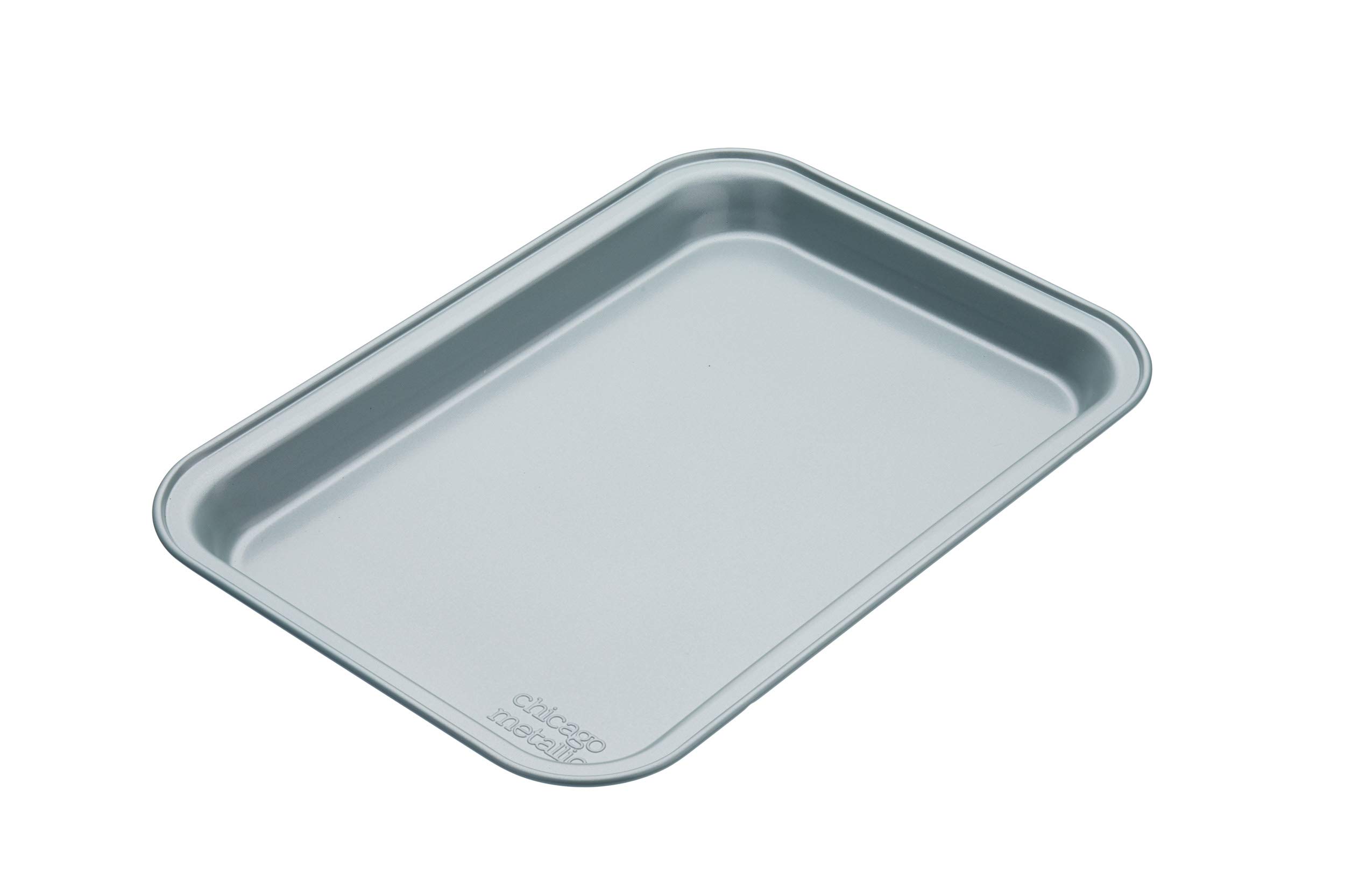 Chicago Metallic Professional Compact Baking Set with Non Stick Roasting Tin, Cupcake Tray, Baking Tray and Roasting Rack, Carbon Steel, 4 Pieces