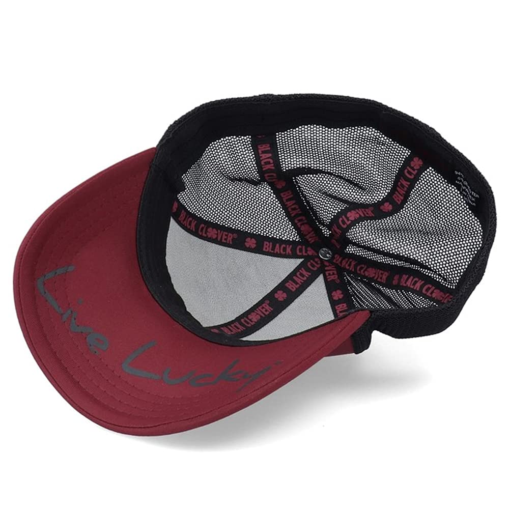 Black Clover Premium Clover 64 Fitted Cloth Back Style 3D Raised Patch 6 Panel Hat S/M