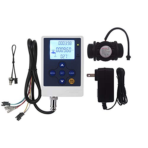DIGITEN Water Flow Control LCD Display+G1"Flow Sensor Meter