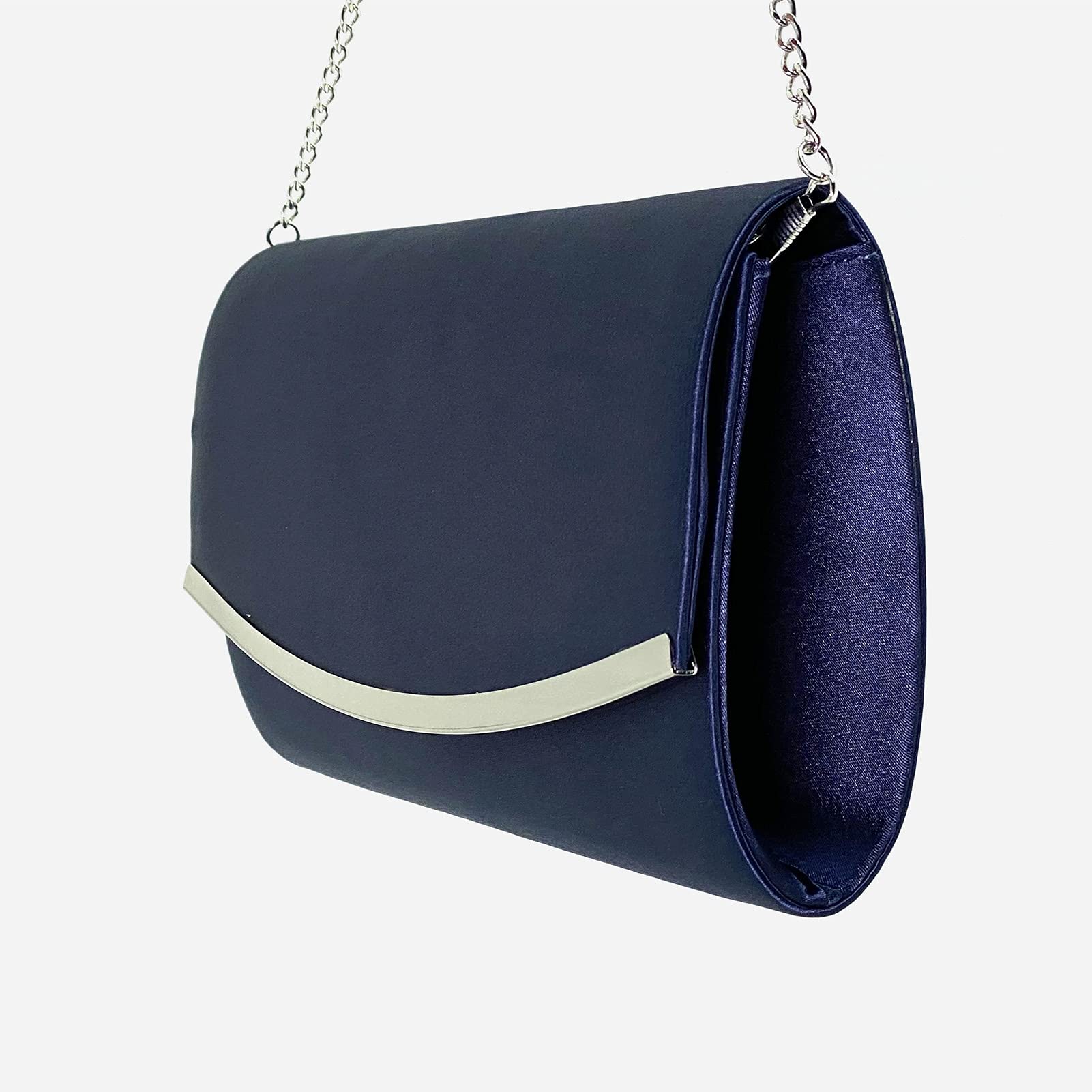 Beilaidisi Womens Evening Chain Bag Satin Flap Envelope Clutch Purses Crossbody Bag for Wedding Party