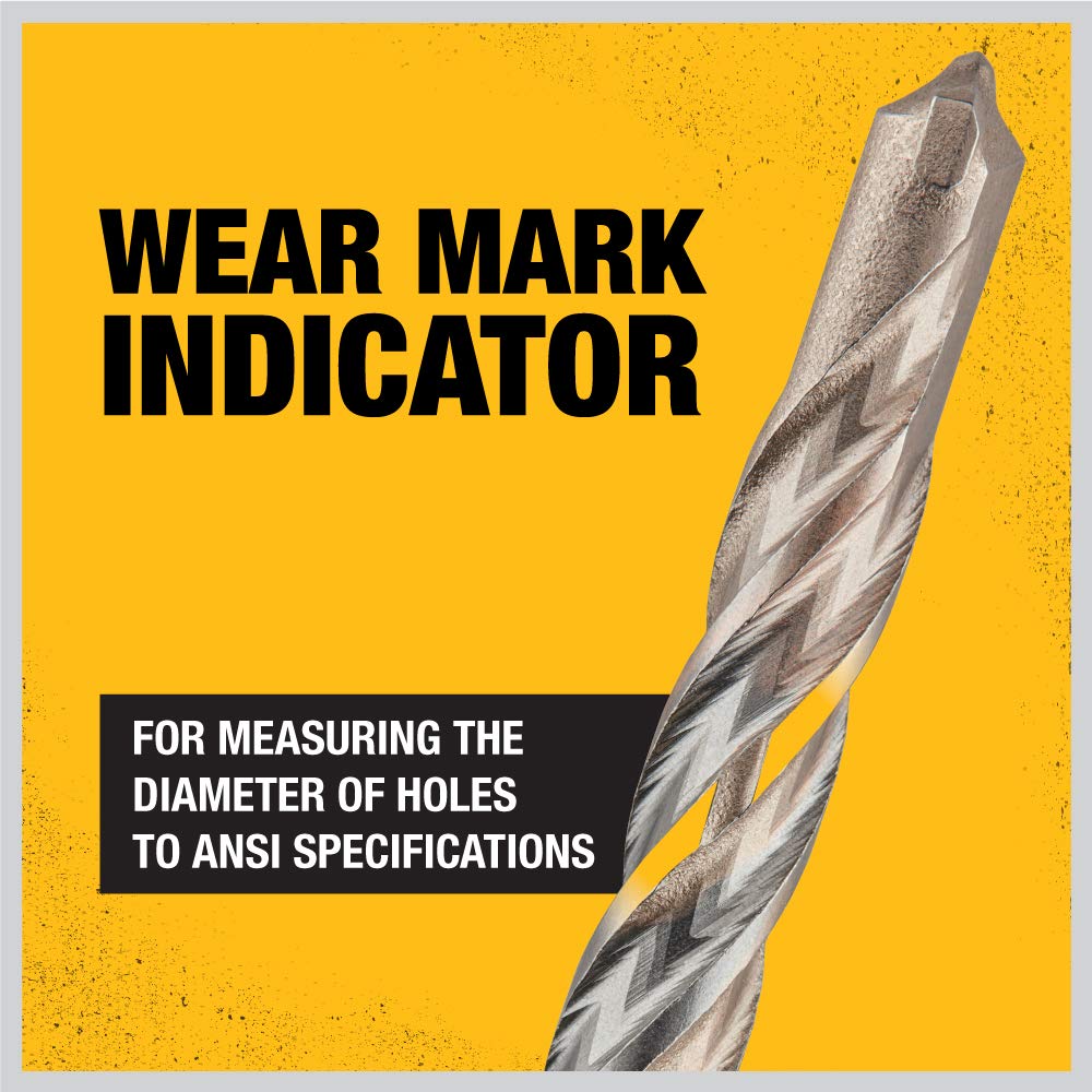 DEWALT SDS+ Hammer Bit, Rock Carbide, 1-1/8-Inch x 8-Inch x 10-Inch (DW5468)
