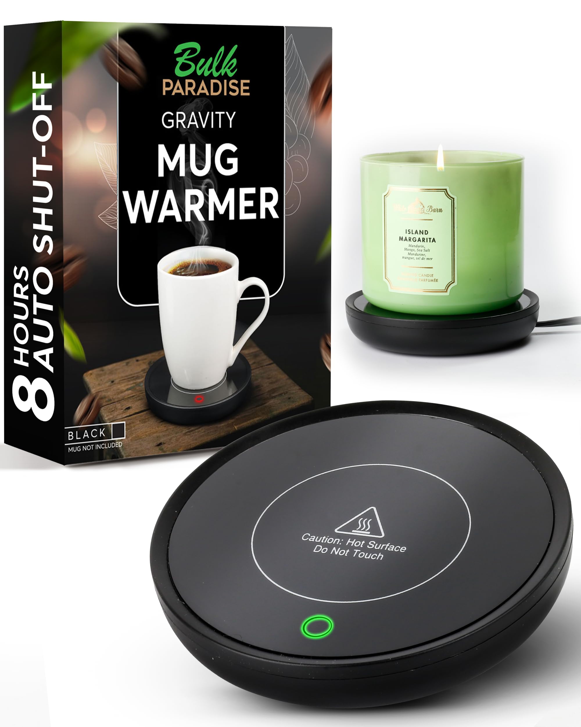 Coffee Mug Warmer - Compact Coffee Cup Warmer for Desk with Auto On/Off - Multipurpose Electric Candle Warmer Plate & Coffee Warmer for Desk, Durable, Safety Auto-Shutoff - Perfect for Home & Office