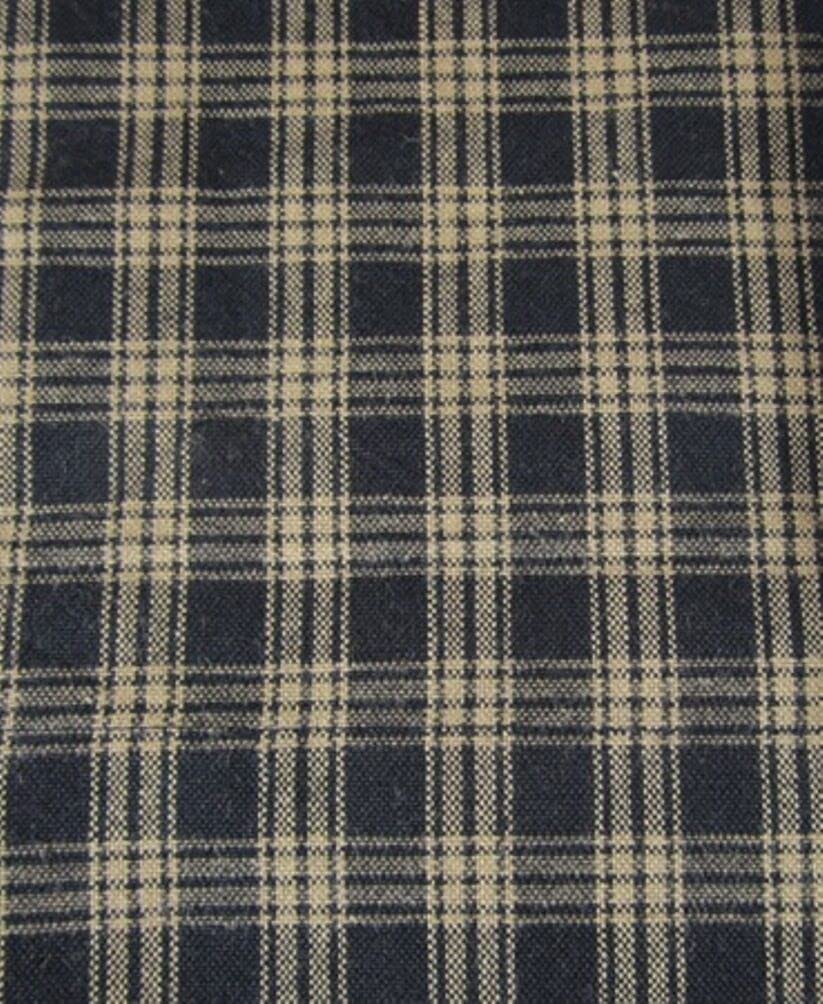 Sturbridge Tier Curtains Black Tan Plaid Country Farmhouse Window 72WX36L Home and Garden