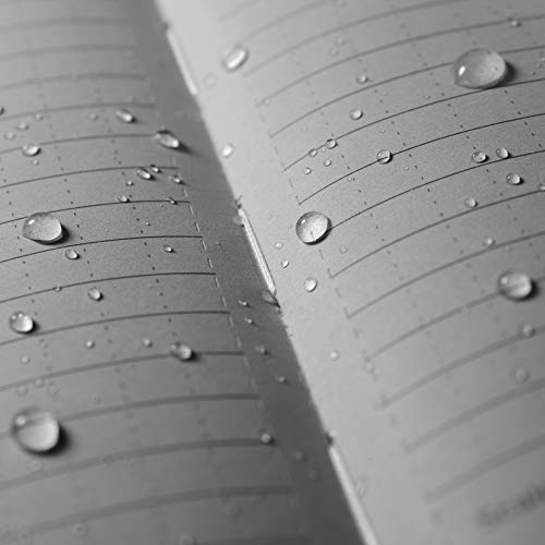 Rite In The Rain Weatherproof Hard Cover Notebook Black Cover, Universal Pattern (No. 770F), 7.5 x 4.75 x 0.625