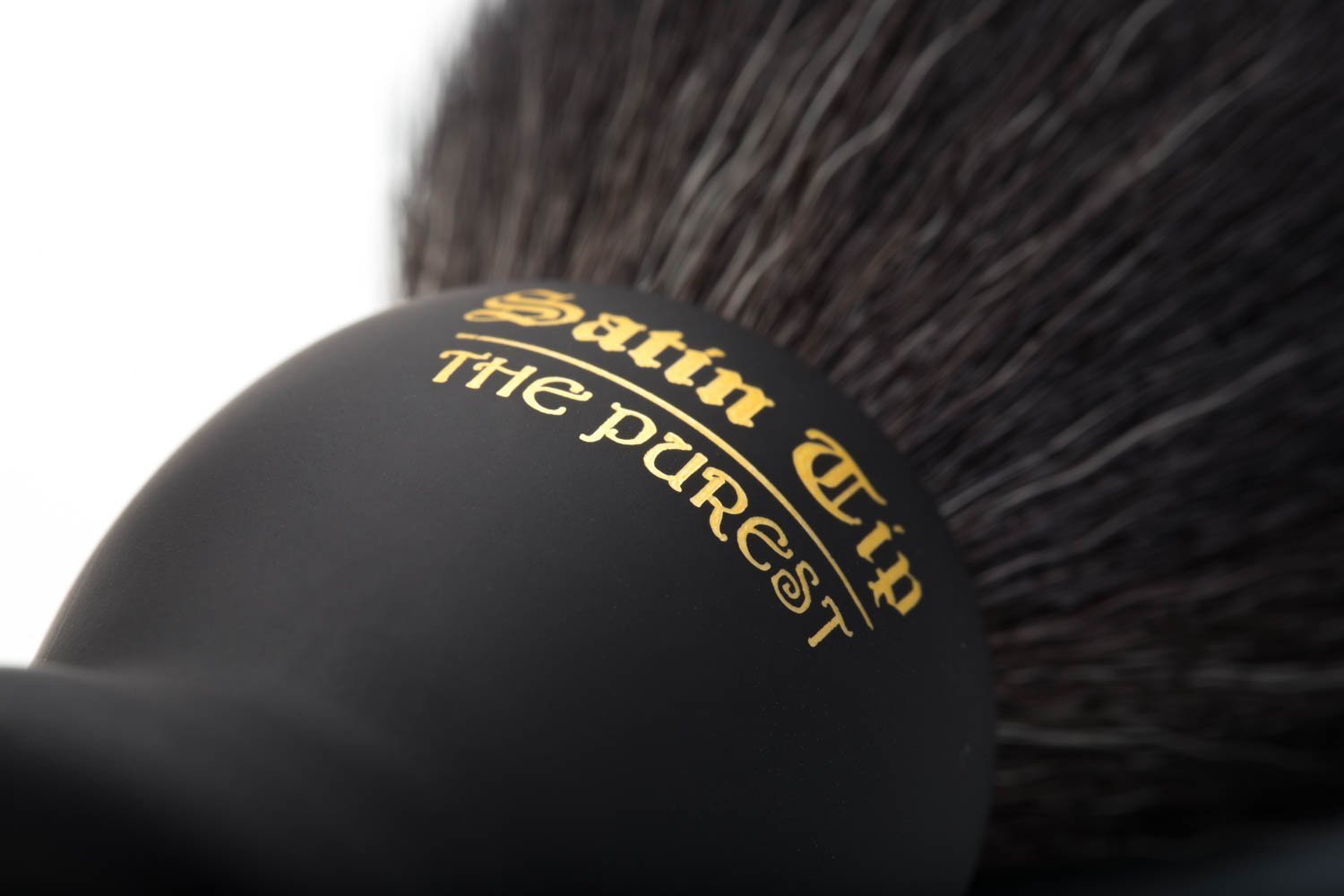 Satin Tip – The Purest, Shave Brush (Synthetic, Black, Soft Touch, Case)