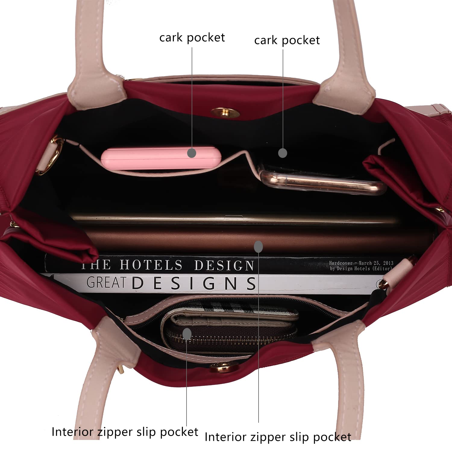 MKF Set Satchel Shoulder Bag for Women & Wristlet Wallet Purse – PU Leather Top Handle Tote Handbag Crossbody Strap