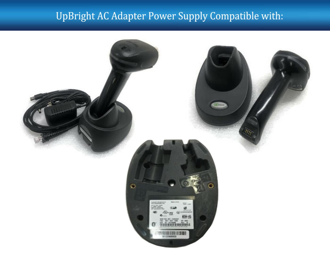 UpBright 5V AC Adapter Compatible with Metrologic Honeywell 3A-052WP05 00-06324 NCR Xenon 1902 CCB01-010BT Base 1200G 1300 1400G 46-00525 Voyager Barcode Scanner 6123 48-5.2-650R 5.2V DC Power Charger