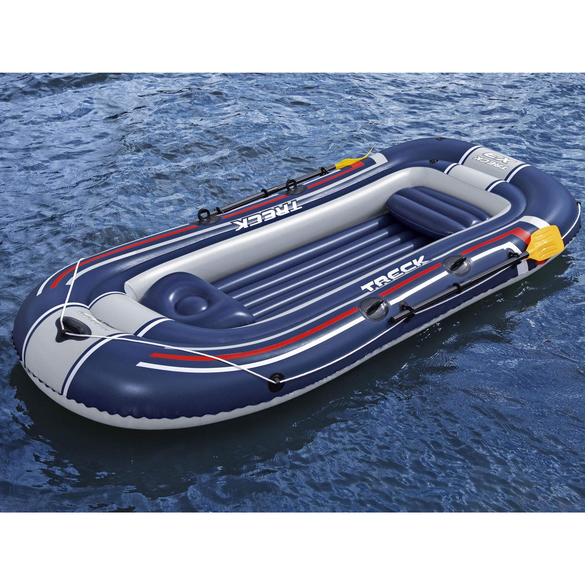 Bestway Hydro-Force Treck X1 Inflatable 2 Person Water Raft Outdoor Floating Boat | Features Oar Clasps, Tow Ring and Heavy Duty Handles