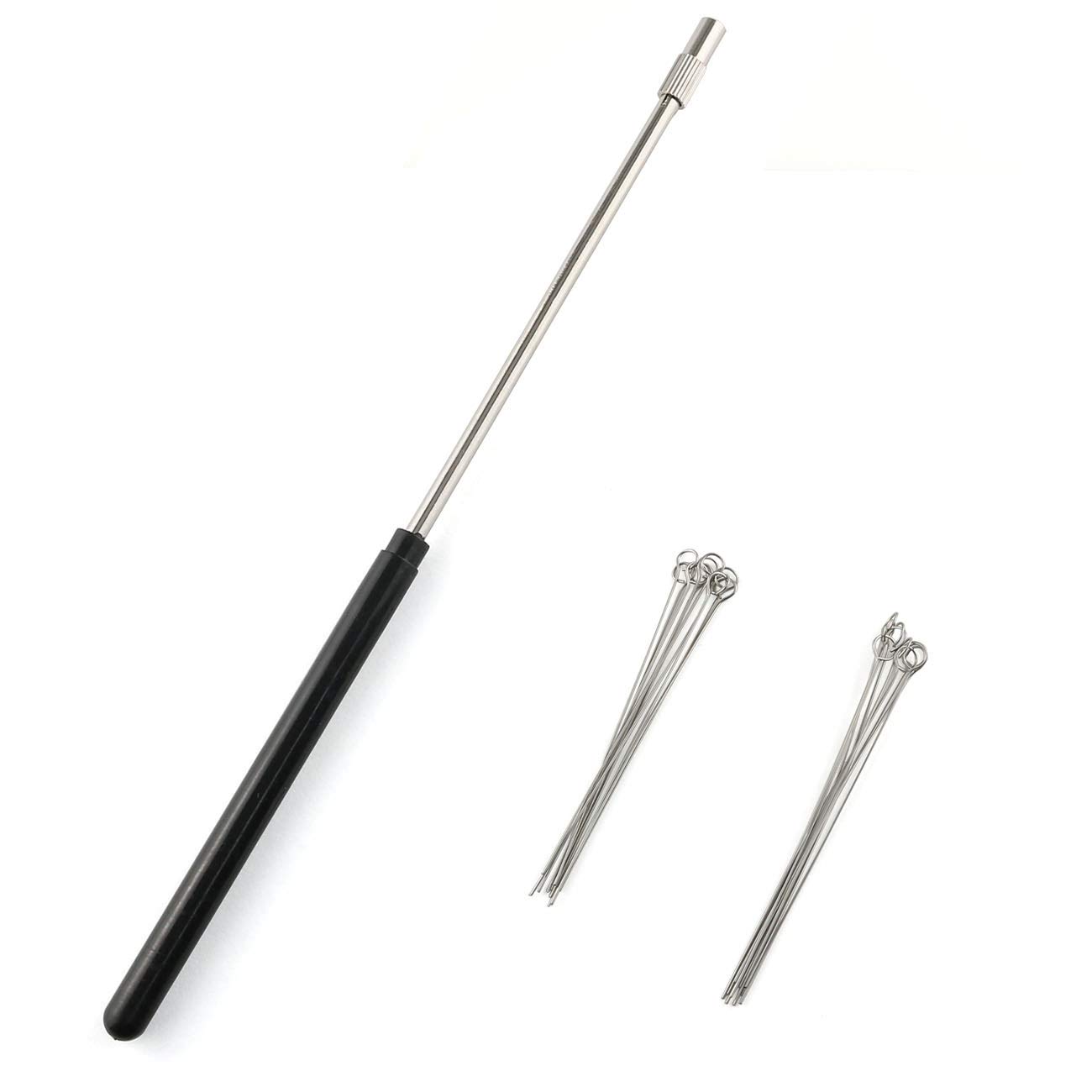 E-outstanding Reusable Inoculating Loop Inoculating Rod Kit Laboratory Research Teaching Tools (5pcs 3mm Inoculating Ring + 5pcs 4mm Inoculating Ring + 1 Piece Inoculating Rod)