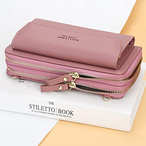 Mn&Sue Small Cellphone Crossbody Shoulder Bag Purses for Women, Lightweight Card Holder Wallet Purse and Handbag (Blue)
