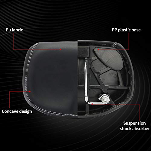 Bike Seat, Wide Large Bicycle Saddle, Ergonomic Universal Replacement Bike Seat Comfortable Bicycle Saddle Pads Waterproof Shock (Black)