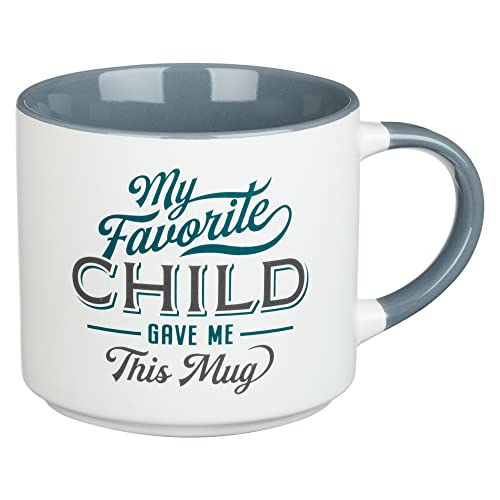 Bless Your Soul XL Extra Large White Coffee Mug My Favorite Child, Funny Birthday Gifts for Mom, Mother’s Day Gifts, Retro-Inspired Designs - 15oz Cup