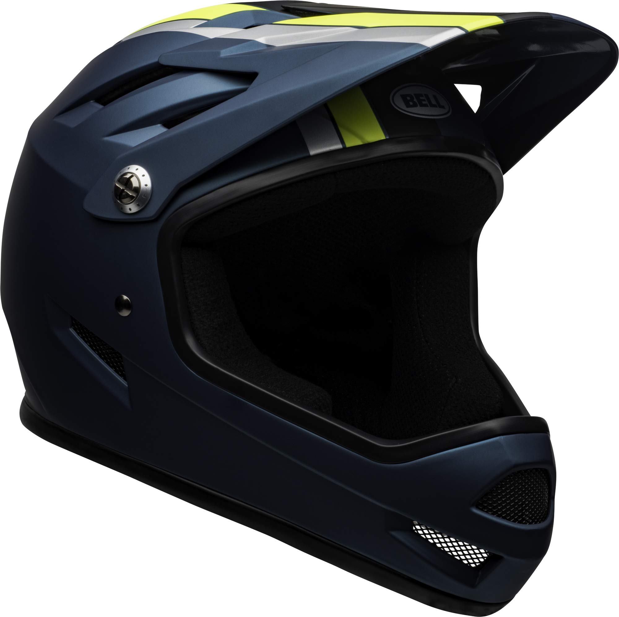 BELL Sanction Adult Full Face Bike Helmet - Matte Blue/Hi-Viz (2023), Medium (55-57 cm)