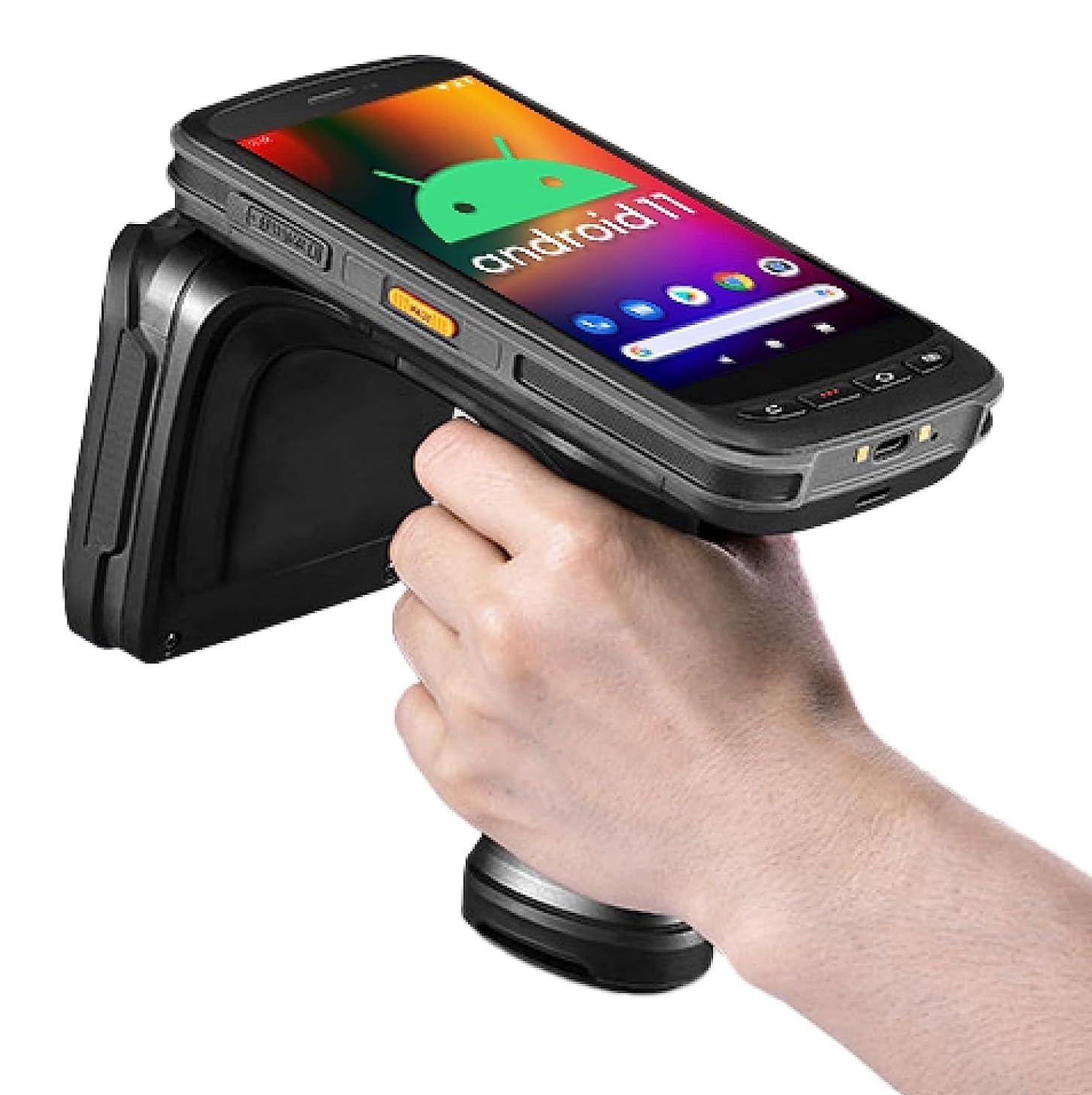 Chainway C72 Wireless Android RFID Scanner, Impinj E710 RFID Tag Reader (UHF GS1 EPC GEN2), Zebra SE4710 2D/1D/QR Barcode Reader, Pistol Grip, Android 11, Inventory Scanning Handheld (Build Your Own)