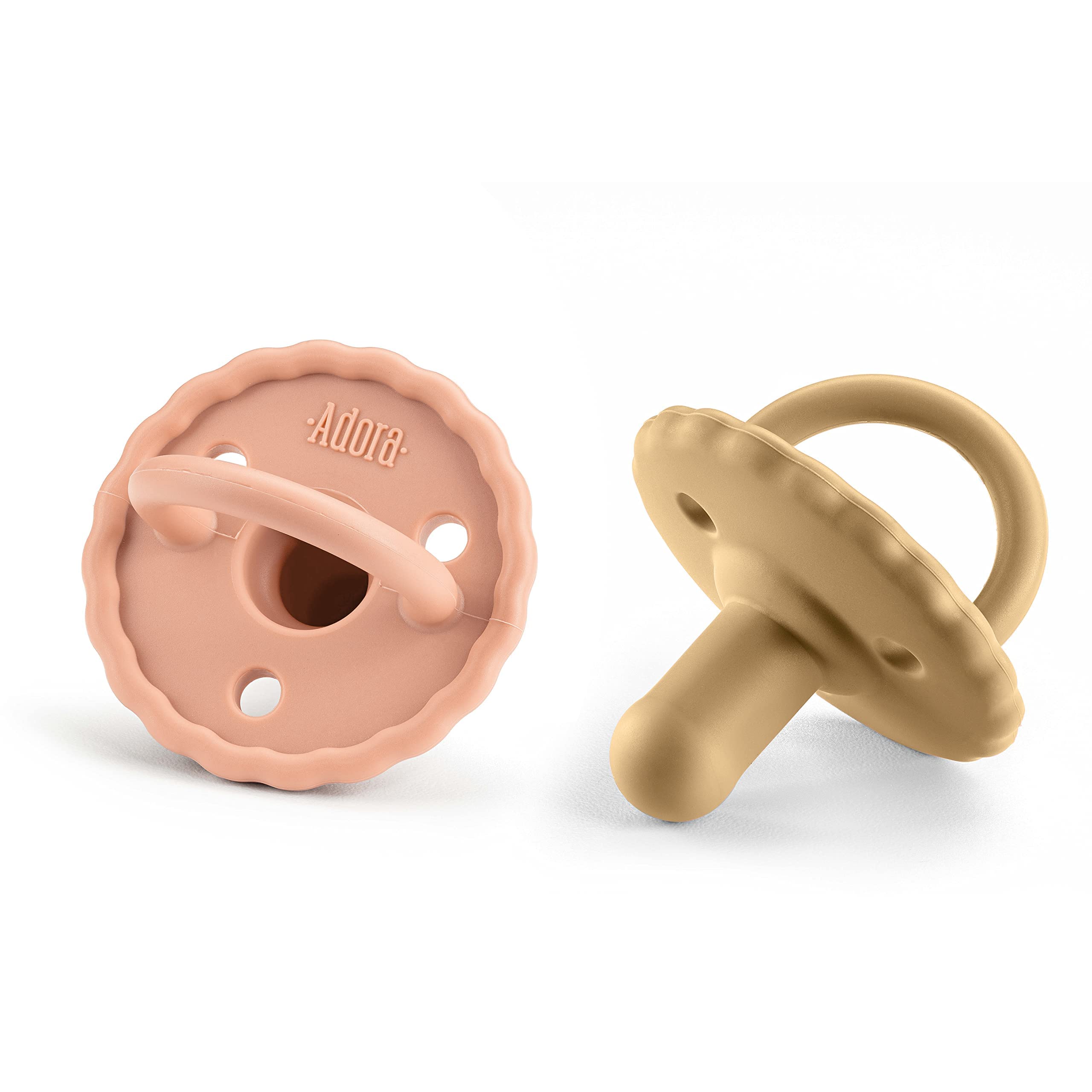 Baby Soother Pacifiers - Silicone Pacifier for Boys/Girls - Newborn Pacifiers Set of 2 - Newborn Baby Essentials, BPA Free