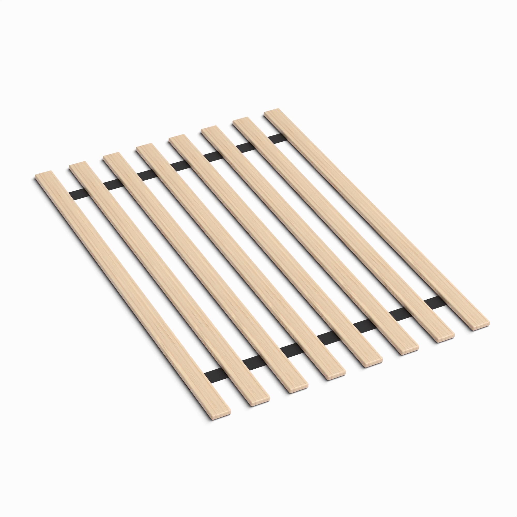 Continental Mattress, 0.68-Inch Heavy Duty Vertical Mattress Support Wooden Bunkie Board/Bed Slats, Queen, Beige