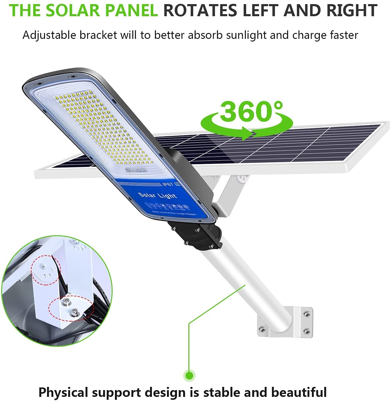 Juyace 400W Solar Street Lights Outdoor, 30000Lm Bright Dusk to Dawn Outdoor Lighting Waterproof IP67 with Remote Control, 6500K Security LED Flood Light for Parking Lot Pathway and Yard,etc