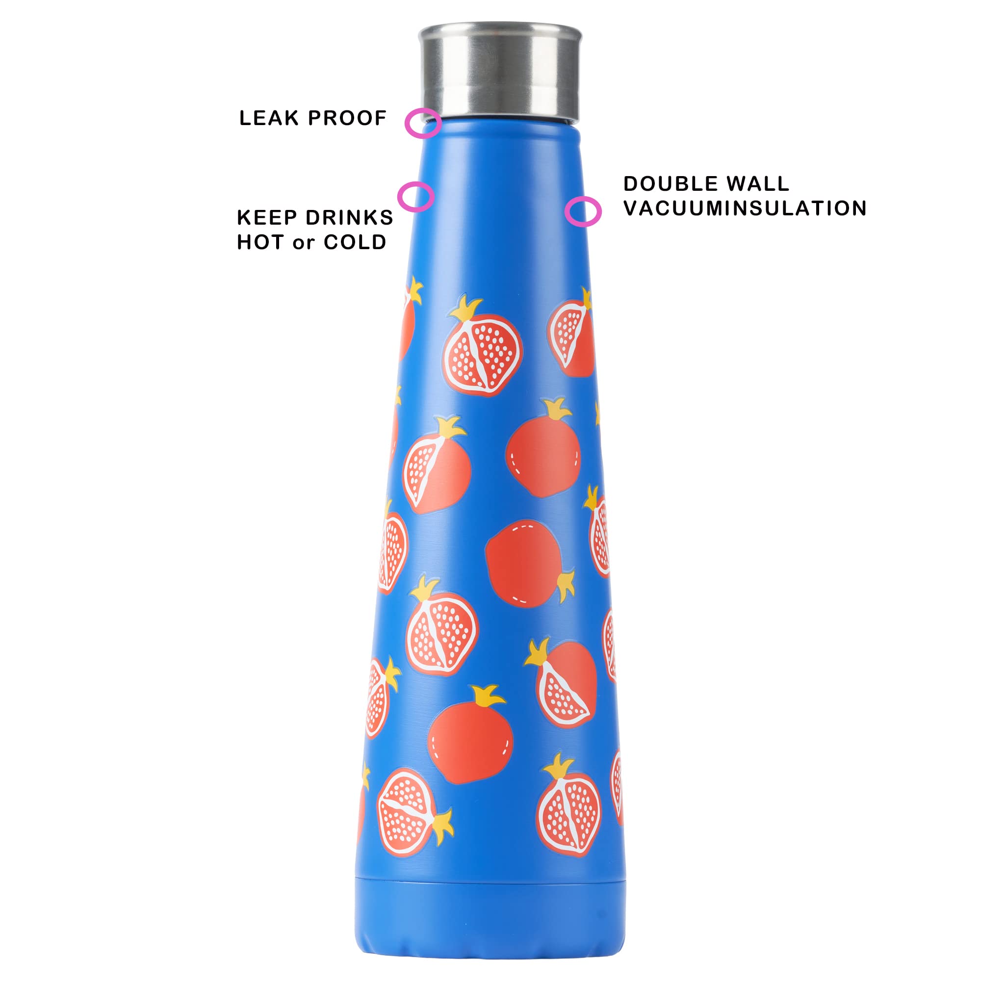 Clospark Water Bottles Thermos Insulated Water Bottle Stainless Steel Water Bottle Funtainer -15OZ