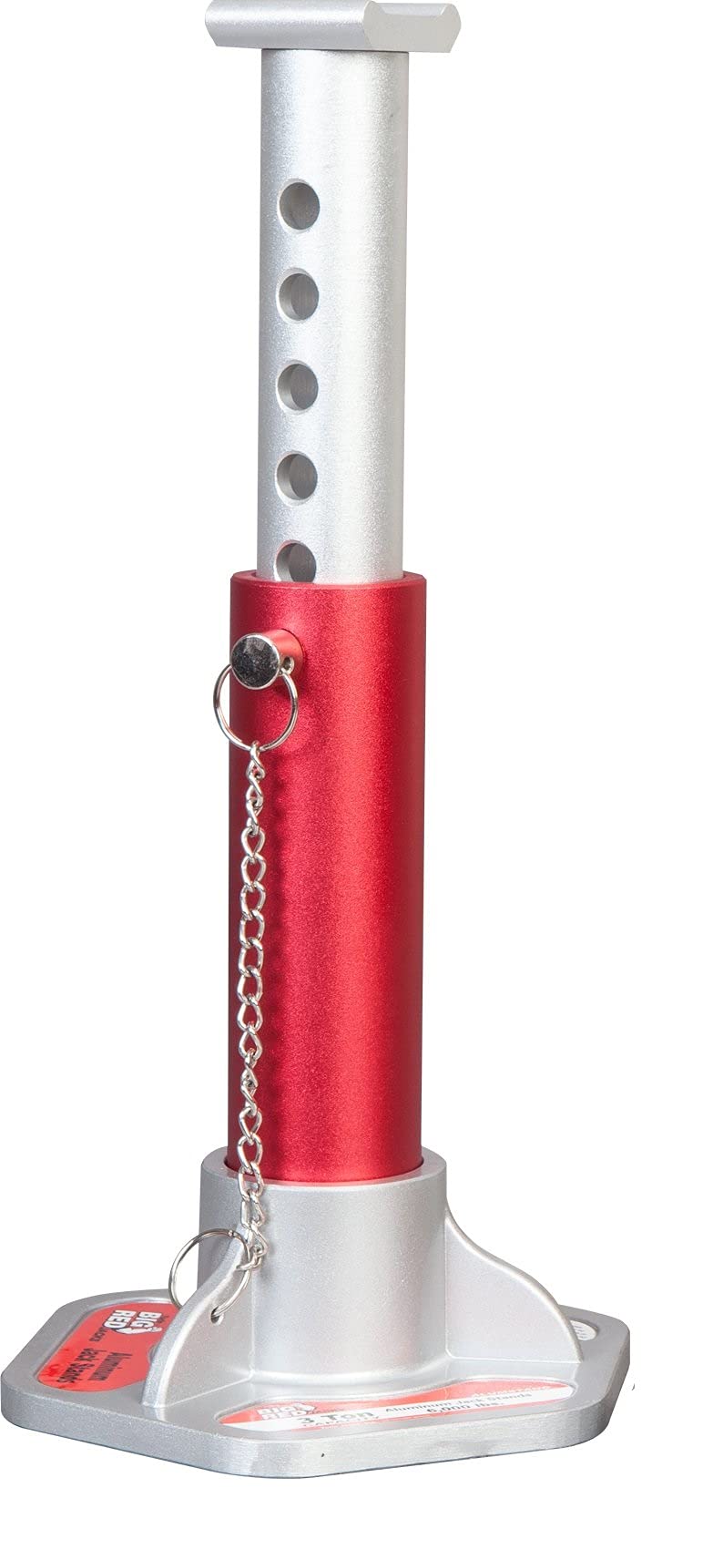 BIG RED T43004 Torin Aluminum Jack Stands with Locking Support Pins: 3 Ton (6,000 lb) Capacity, Red/Silver, 1 Pair