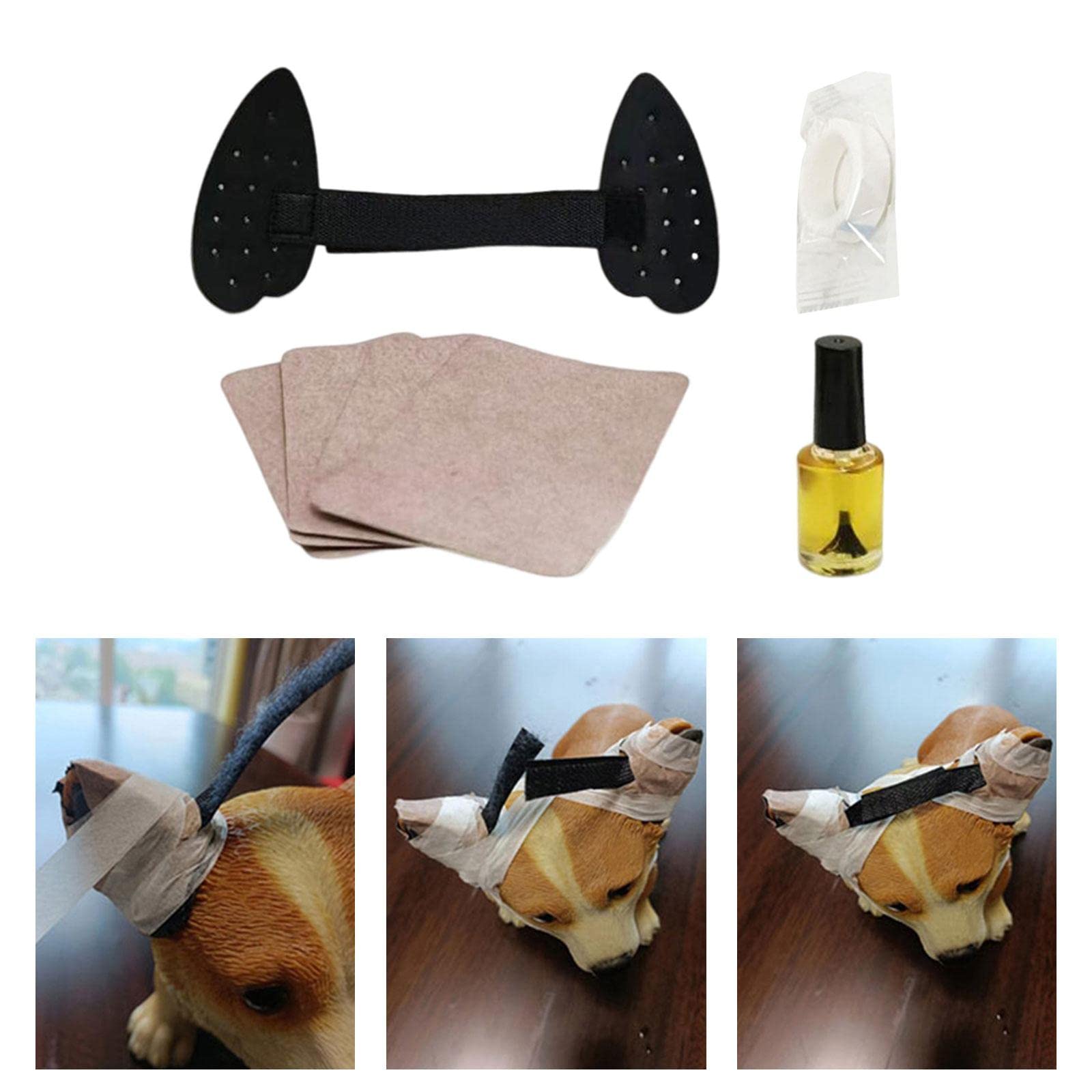 Gralara Durable Dog Ears Stand up Support Tools, Dog Erect Ear, Ear Care, Ear Sticker Ear Correct Pet for Small Medium Large Dogs,Puppy Horse German Shepherd, 9cmx4cm