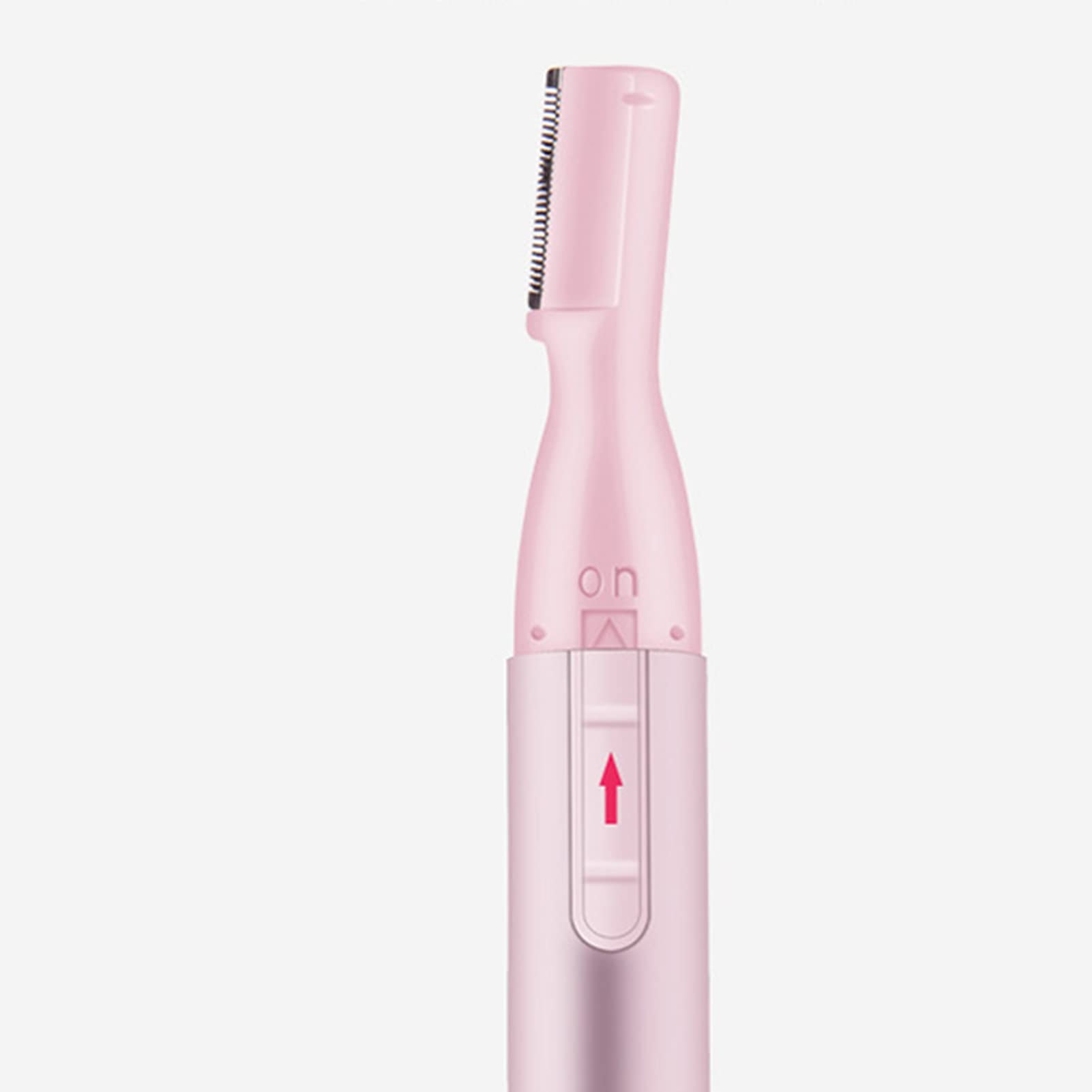 cdar Brow Trimmer,Painless Eyebrow & Facial Hair Trimmer for Men & Women, Battery Included Electric Groomer Pink