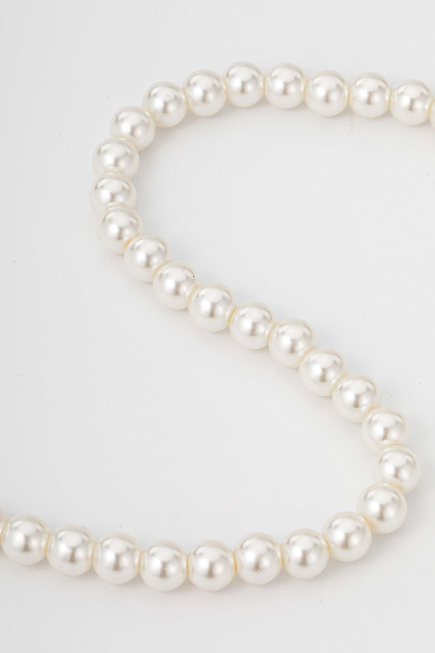 BABEYOND Round Imitation Pearl Necklace Wedding Pearl Necklace for Brides (Diameter of Pearl 8mm)