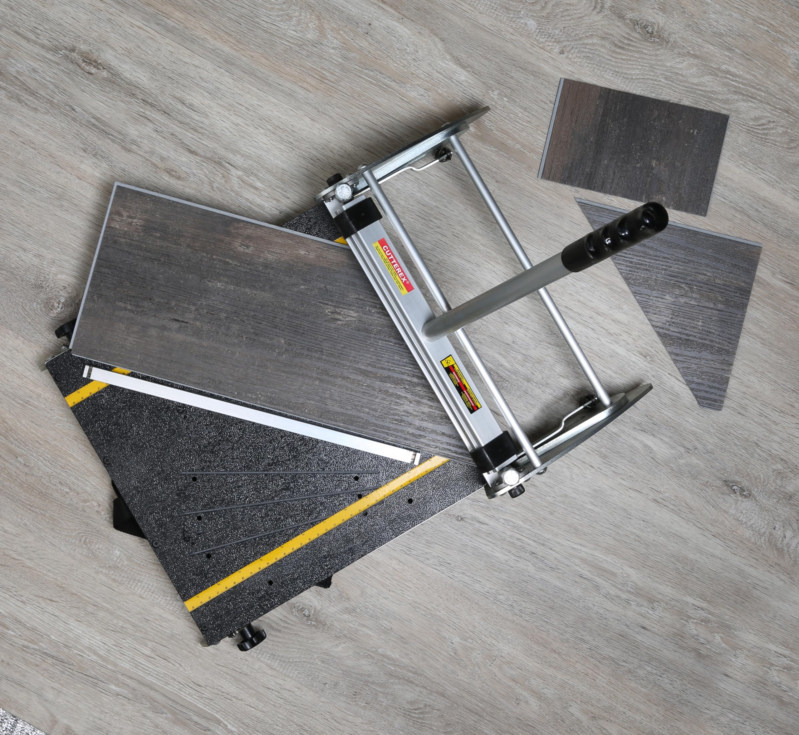 CUTTEREX 13" Free 360° Vinyl Laminate Floor Cutter for VCT, LVT, SPC, PVC, WPC, Rubber Floor and Rigid Core Vinyl Plank, 1 PC Free Spare Blade