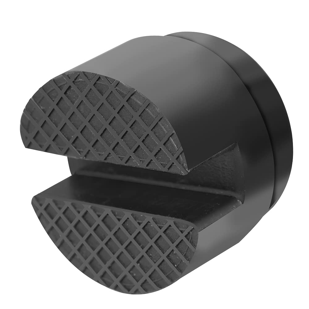 BIG RED Torin Floor Jack Rubber Pad,Universal Slotted Frame Jack Adapter, Weld Side Frame Rail Protector,Black,Pack of 2,AT825010-9B