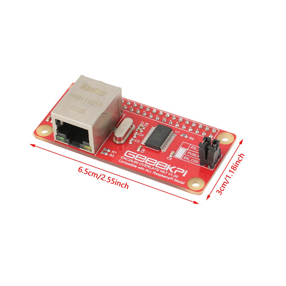 Bewinner ENC28J60 Ethernet LAN Network Adapter Module - Specially Design for Raspberry Pi Zero/W - Easy to Assemble, Easy to Setup - Allows for Raspberry Pi Zero to Access The Network Smoothly