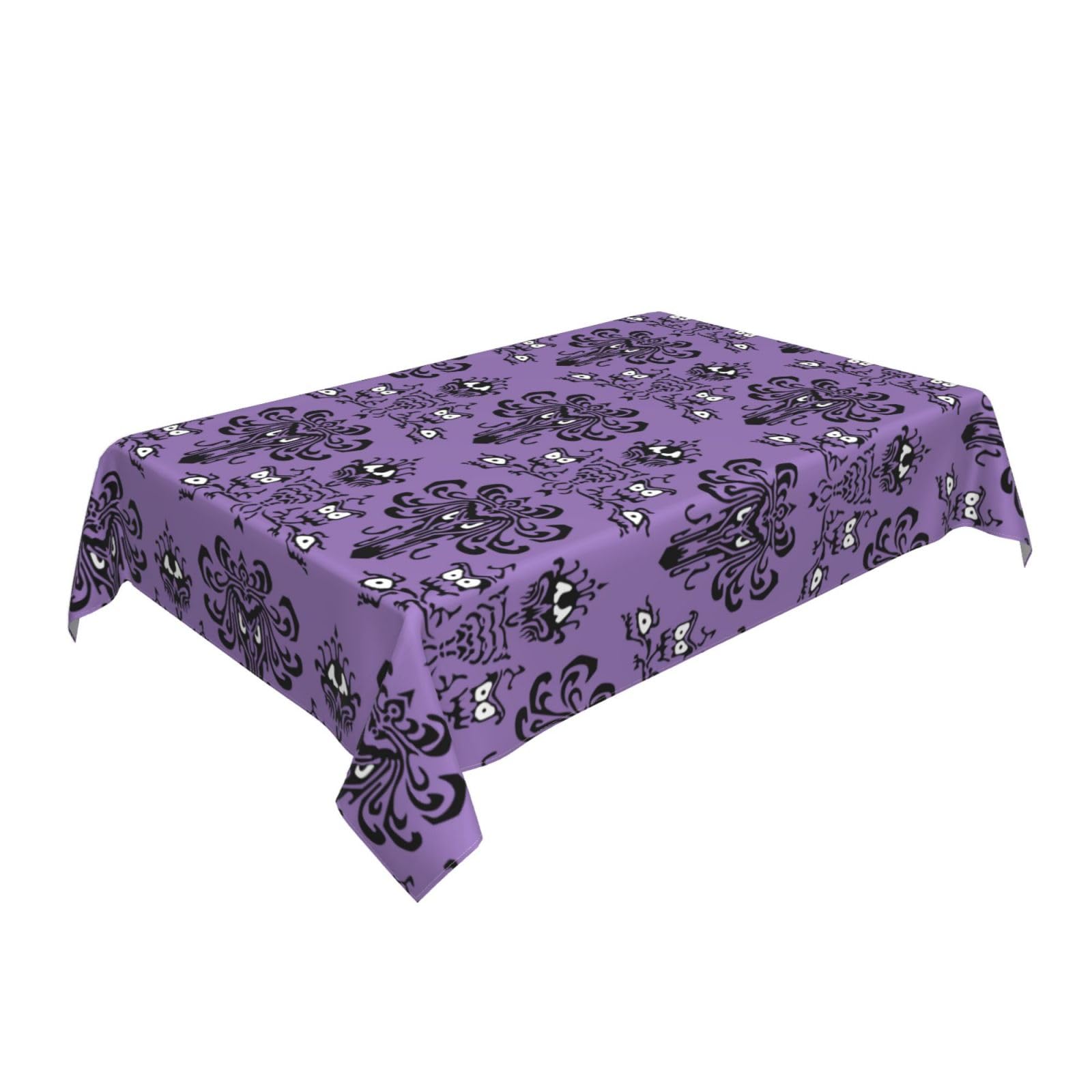 Befodam Haunted The Mansion Rectangle Tablecloth - 54 X 72 Inch - Table Cover Decorations Machine Washable Stain Resistant Perfect for Indoor & Outdoor Dining Buffet Parties and Camping