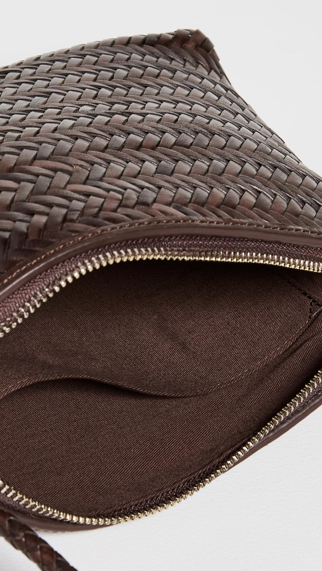 Loeffler Randall Women's Mallory Woven Crossbody Bag, Chocolate, Brown, One Size