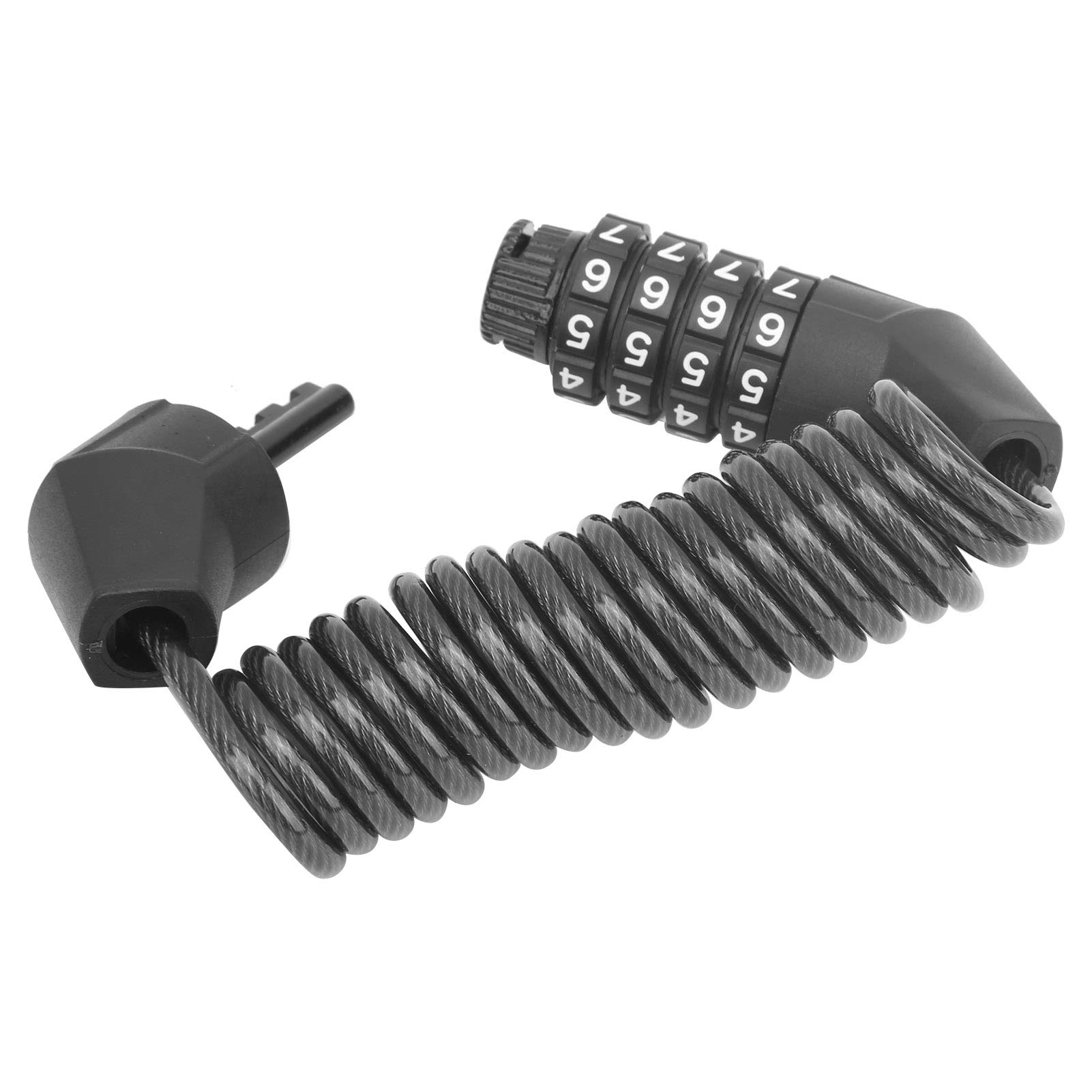 Beaswhca Zinc Alloy and Steel Wire Mini Helmet Lock Motorcycle Mountain Bike Riding Equipment Anti-Theft Code Lock