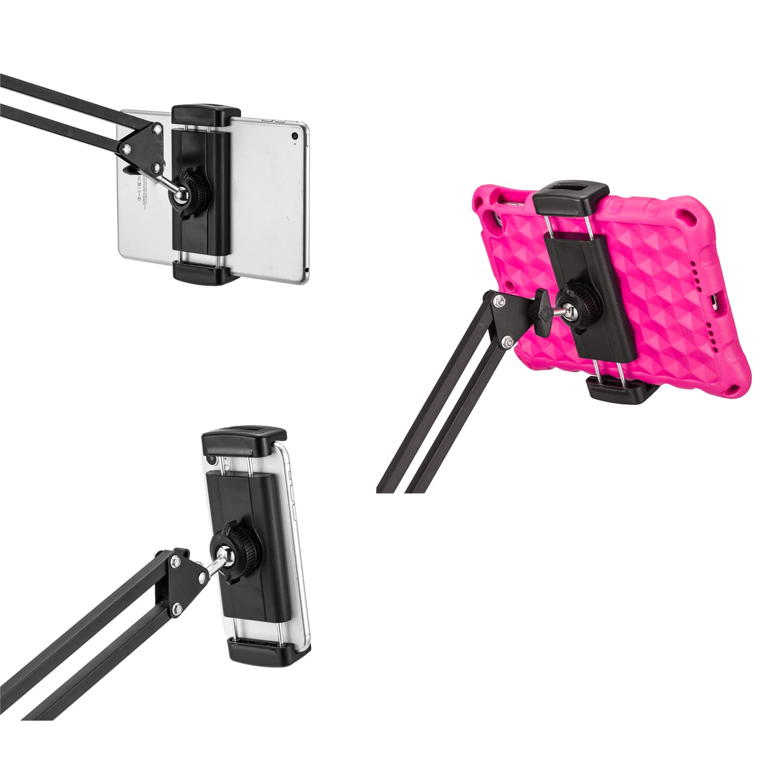 Cell Phone Tablet Stand for Desktop and Floor with Wheels, Height-Adjustable,Compatible with Nintendo Switch, IPad,IpadMini/Air, iPhone, Samsung Tab, Surface,Cell Phones