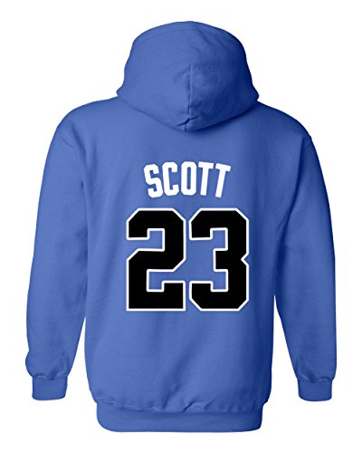 KINGS SPORTS Ravens Basketball Movie #23 Nathan Scott One Tree Hill Jersey Style Men's Hoodie Sweatshirt (Royal,M)