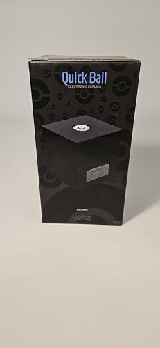The Wand Company Pokémon Poké Ball Authentic Replicas - Realistic, Electronic, Die-Cast Poké Ball with Display Case Light Features (Quick Ball)