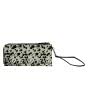 Black Zippered Western Wallet Wristlet - Hair On Leather Wallet for Women